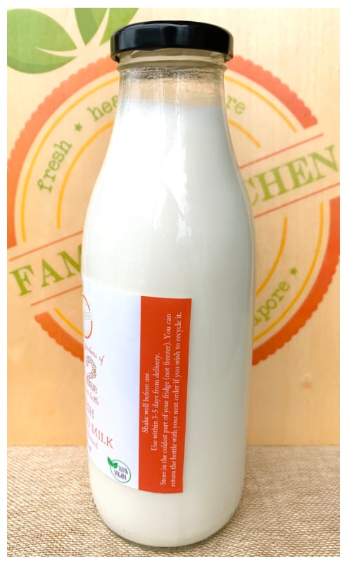 Fresh Almond Milk Bundle (2 Bottles) • The Family Kitchen, Singapore
