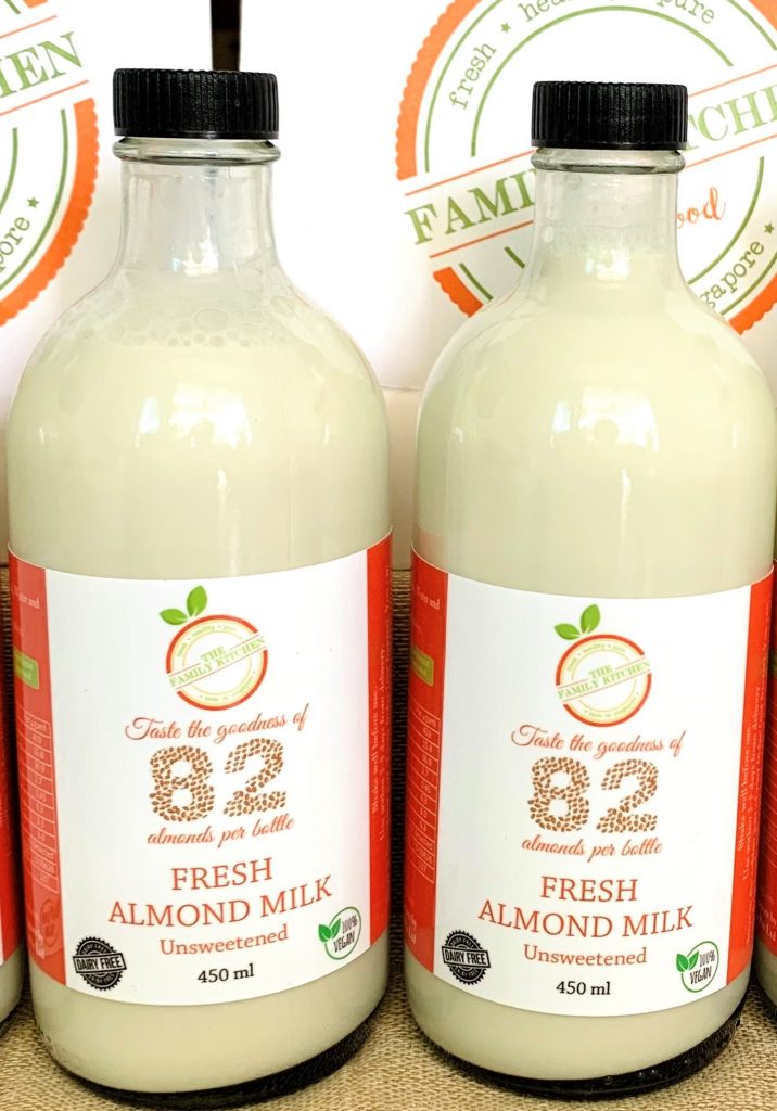 Fresh Almond Milk Bundle (2 Bottles) • The Family Kitchen, Singapore