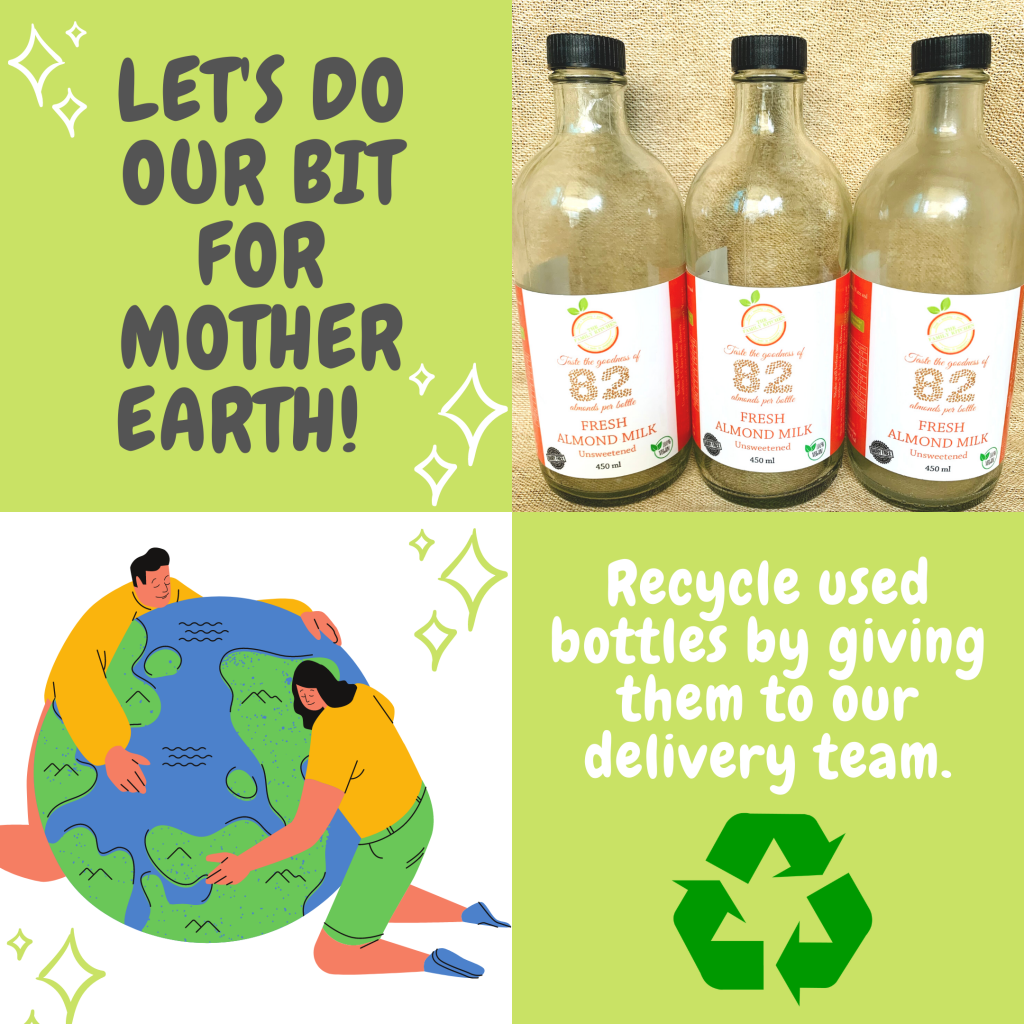 Fresh Almond Milk Bundle (2 Bottles) • The Family Kitchen, Singapore